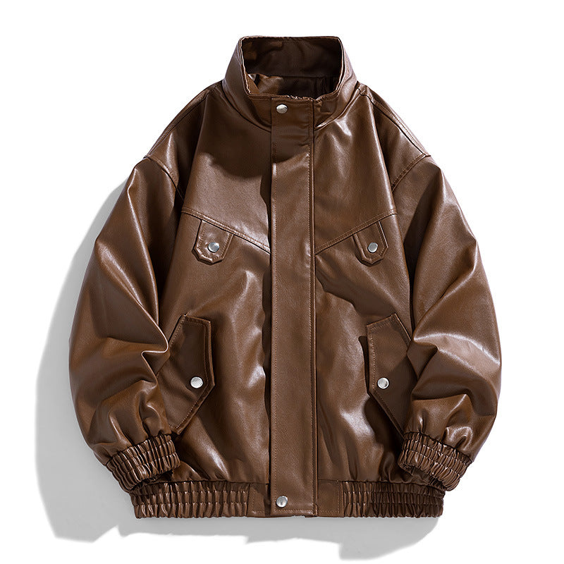 Chase Leather Bomber Jacket